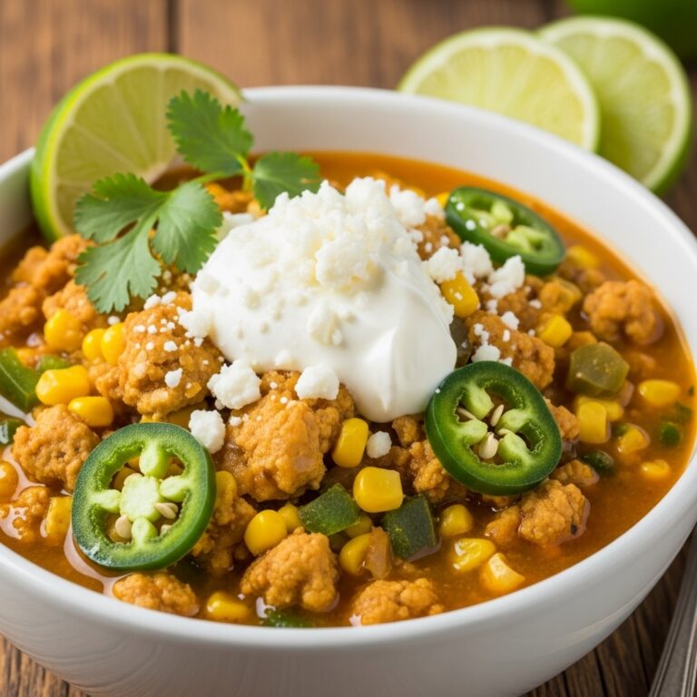 Street Corn Chicken Chili - Savory Sofia