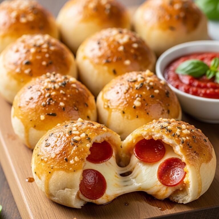 Easy Pepperoni Pizza Bombs - Savory Sofia